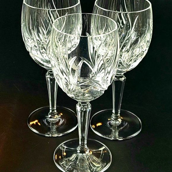 Dining | Vintage Set Of 3 Gorham Crystal Nocturne Pattern Wine Glasses ...